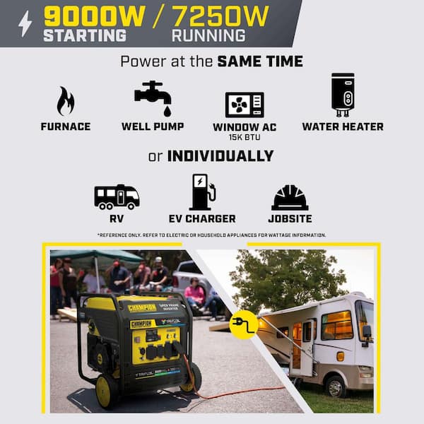 Champion Power Equipment 9000-Watt Electric Start Gasoline Propane and ...