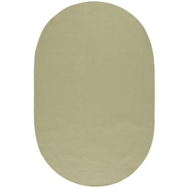 SAFAVIEH Braided Sage 6 ft. x 9 ft. Machine Washable Solid Color ...