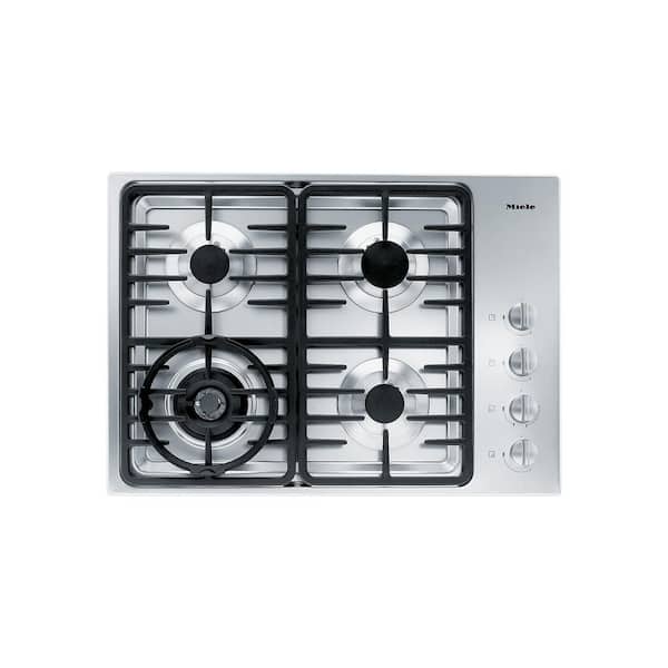 Miele 30 in. Gas Cooktop in Stainless Steel with 4 Sealed Burners ...