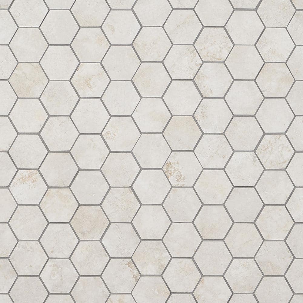 Ivy Hill Tile Mantis Ivory 11.02 in. x 11.41 in. Matte Porcelain Floor ...