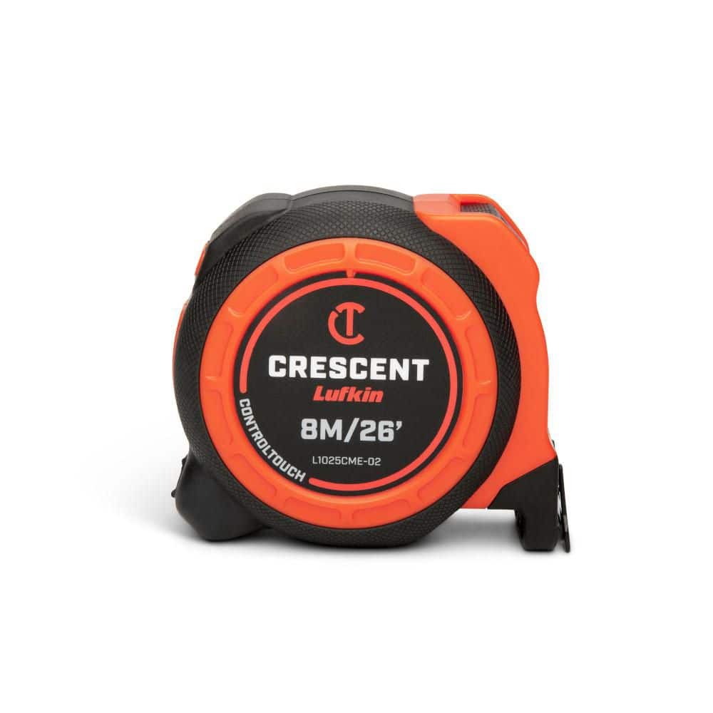 Crescent Lufkin 1-3/16 in. x 8 m/26 ft. Controltouch Yellow Clad Tape ...