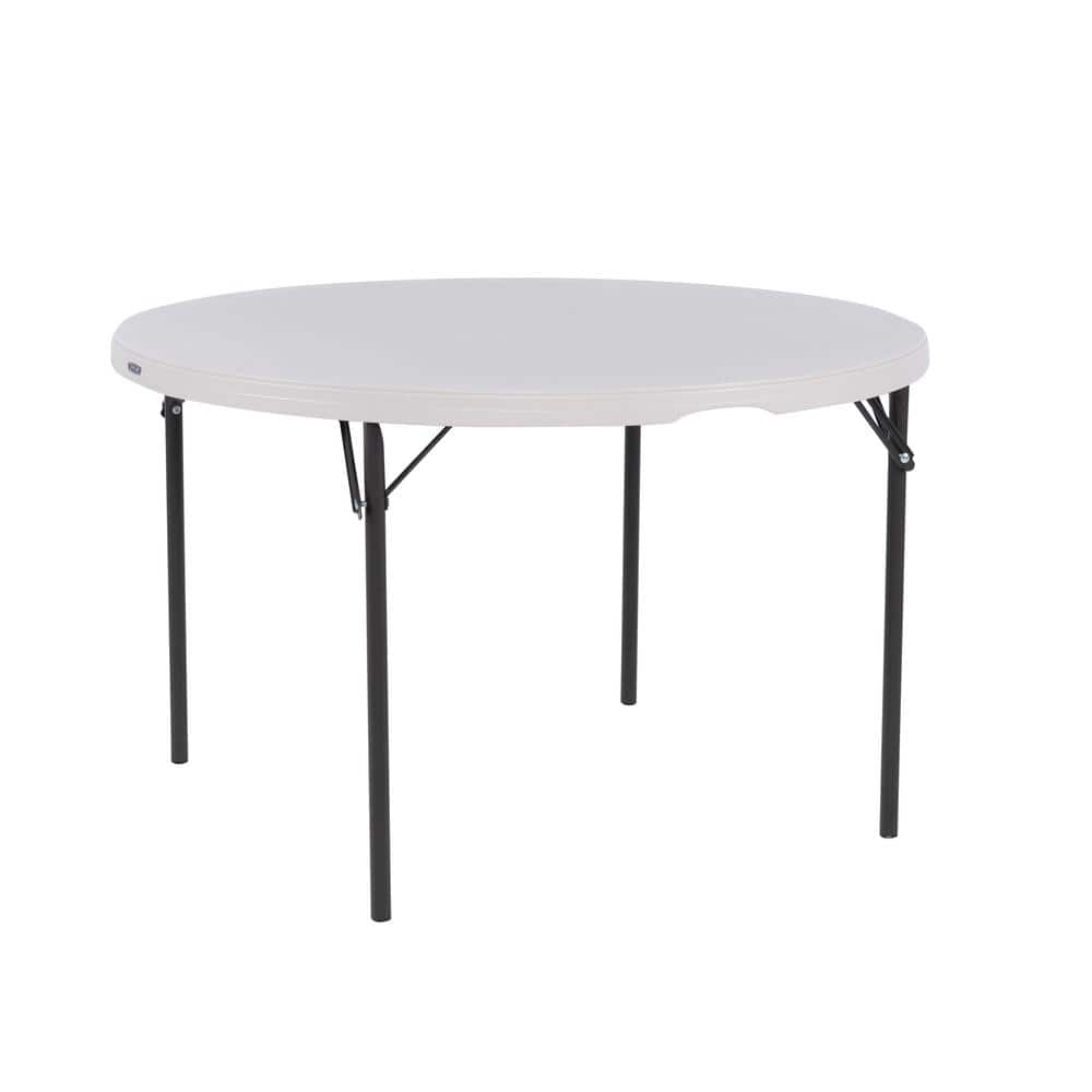 Lifetime 48 in. L White Granite Resin Top Nesting Folding Table 81111 ...