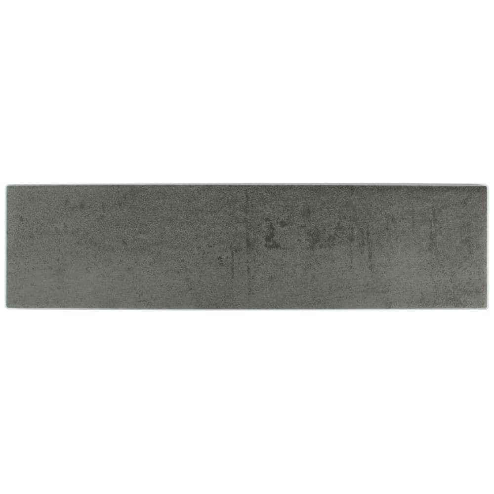 CRUZ BAY STUDIO Arcadian 3in. x6in. Ash Matte Ceramic Subway Tile ...
