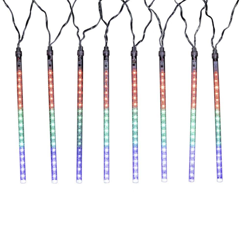 LUMABASE 144-Light LED Multi-Color Bulbs Meteor Rain Electric Plug-In ...