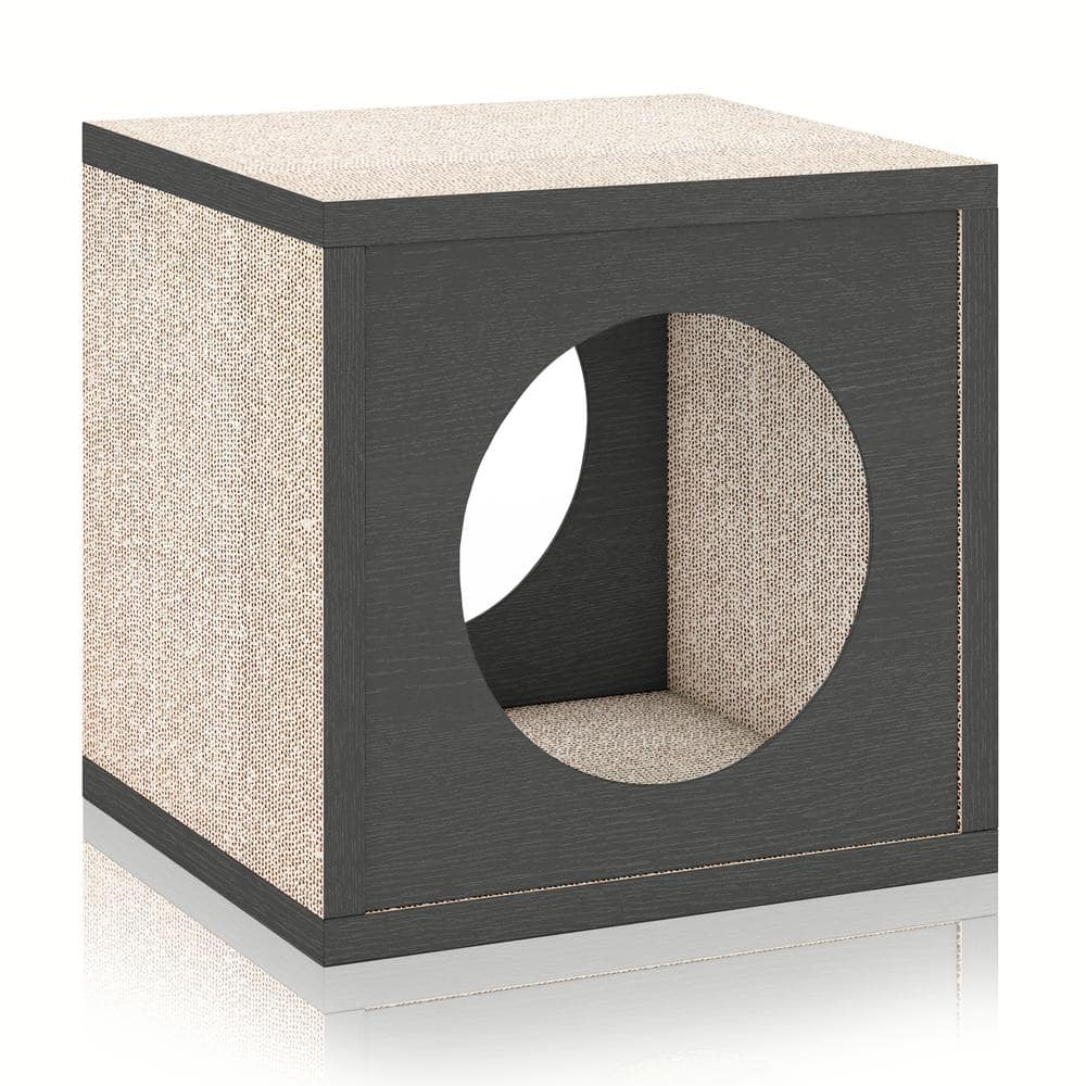 Way Basics Katsquare Charcoal Black Eco zBoard Paperboard Cat Cube ...