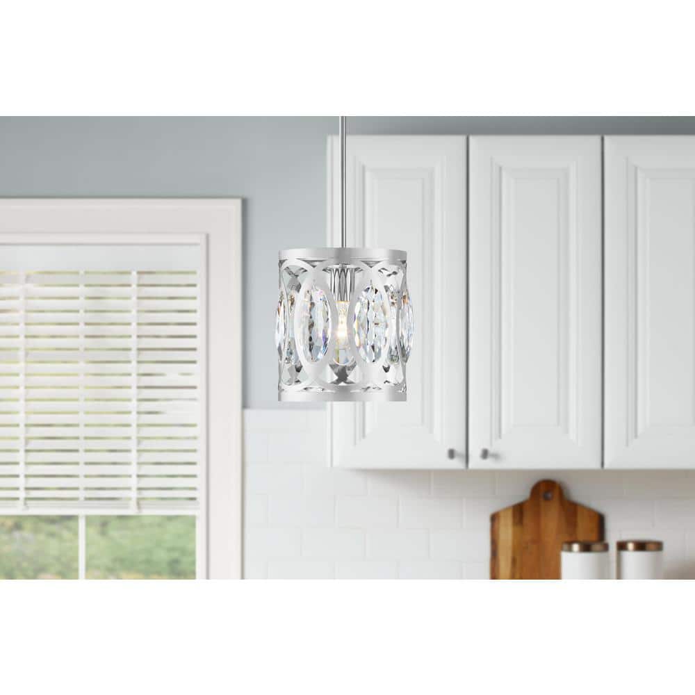 Home Decorators Collection Westchester 1-Light Chrome Mini Pendant ...