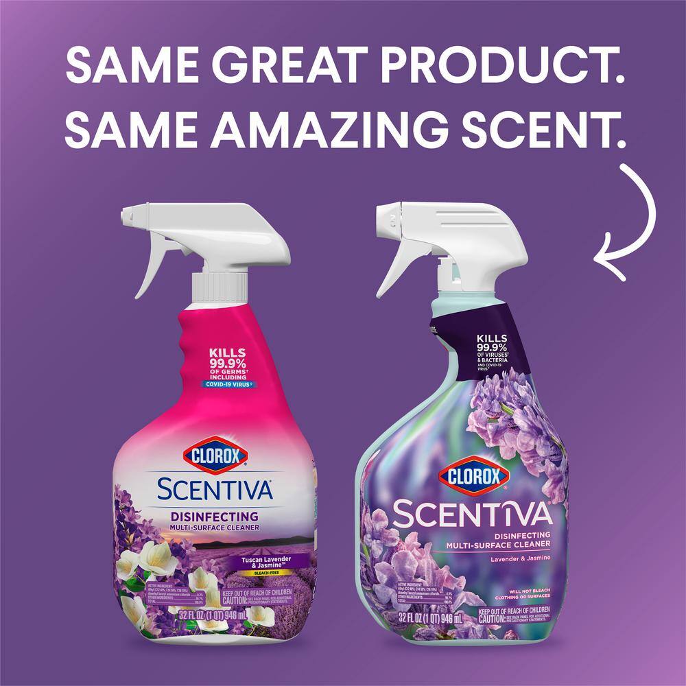 Scentiva 32 oz. Tuscan Lavender and Jasmine Bleach Free Disinfecting ...