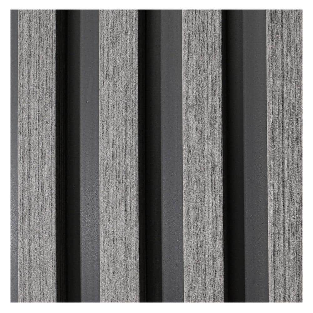 Art3dwallpanels 3/4 in. x 6 in. x 8 ft. Gray Interlocking PVC ...