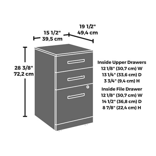 Affirm Classic Cherry Decorative Lateral File Cabinet With 3 Drawers ...