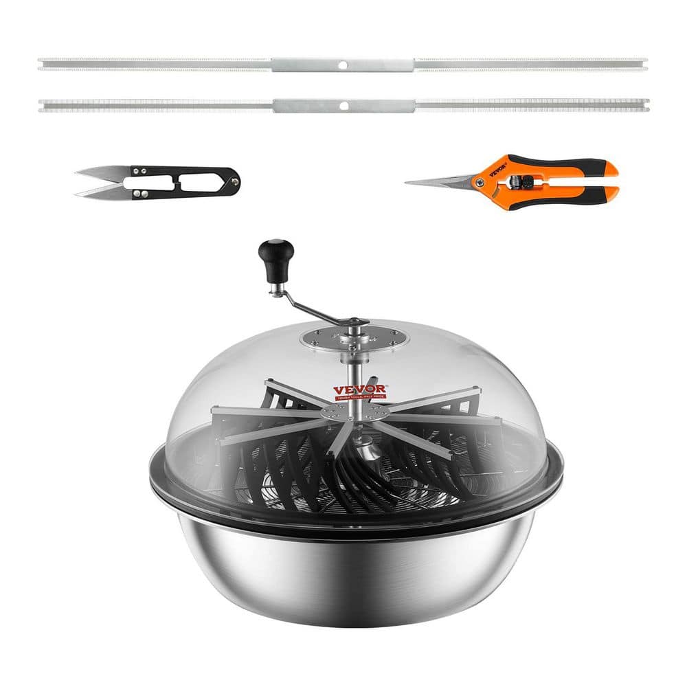 VEVOR 24 in. Leaf Bowl Trimmer, Manual Bud Trimmer with Steel Blades ...