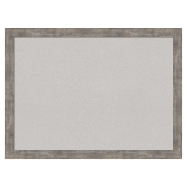 Amanti Art Marred Pewter Wood Framed Grey Corkboard 31 in. x 23 in ...