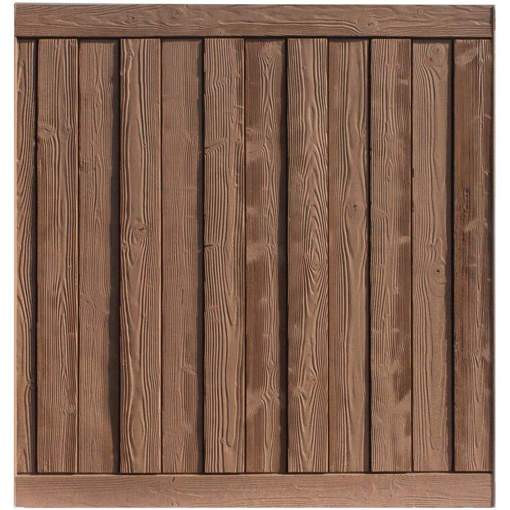 SimTek Ashland 4 ft. x 8 ft. Red Cedar Composite Fence Panel WP48X96RCD ...