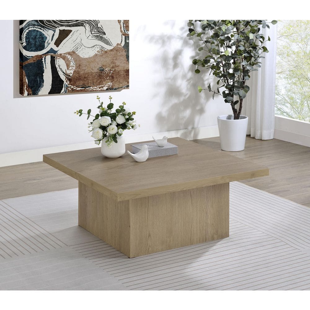 Coaster Devar 35.5 in. Square Engineered Wood Cocktail Coffee Table ...