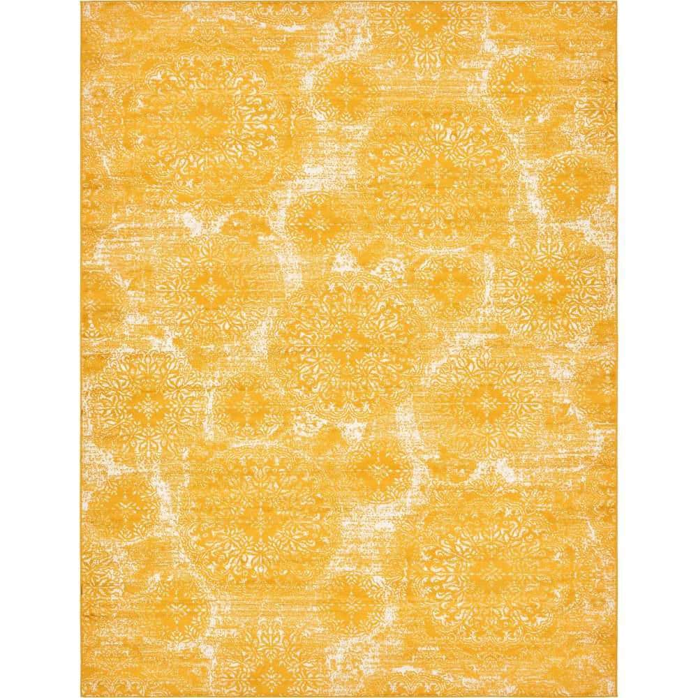 Unique Loom Sofia Grand Yellow 9' 0 x 12' 0 Area Rug 3138710 - The Home ...