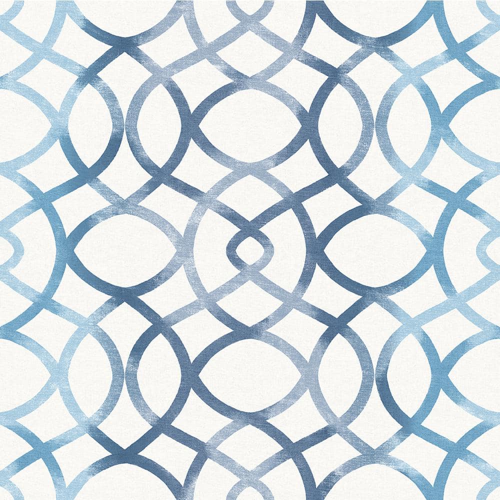 A-Street Prints Twister Blue Trellis Blue Wallpaper Sample 2697 ...