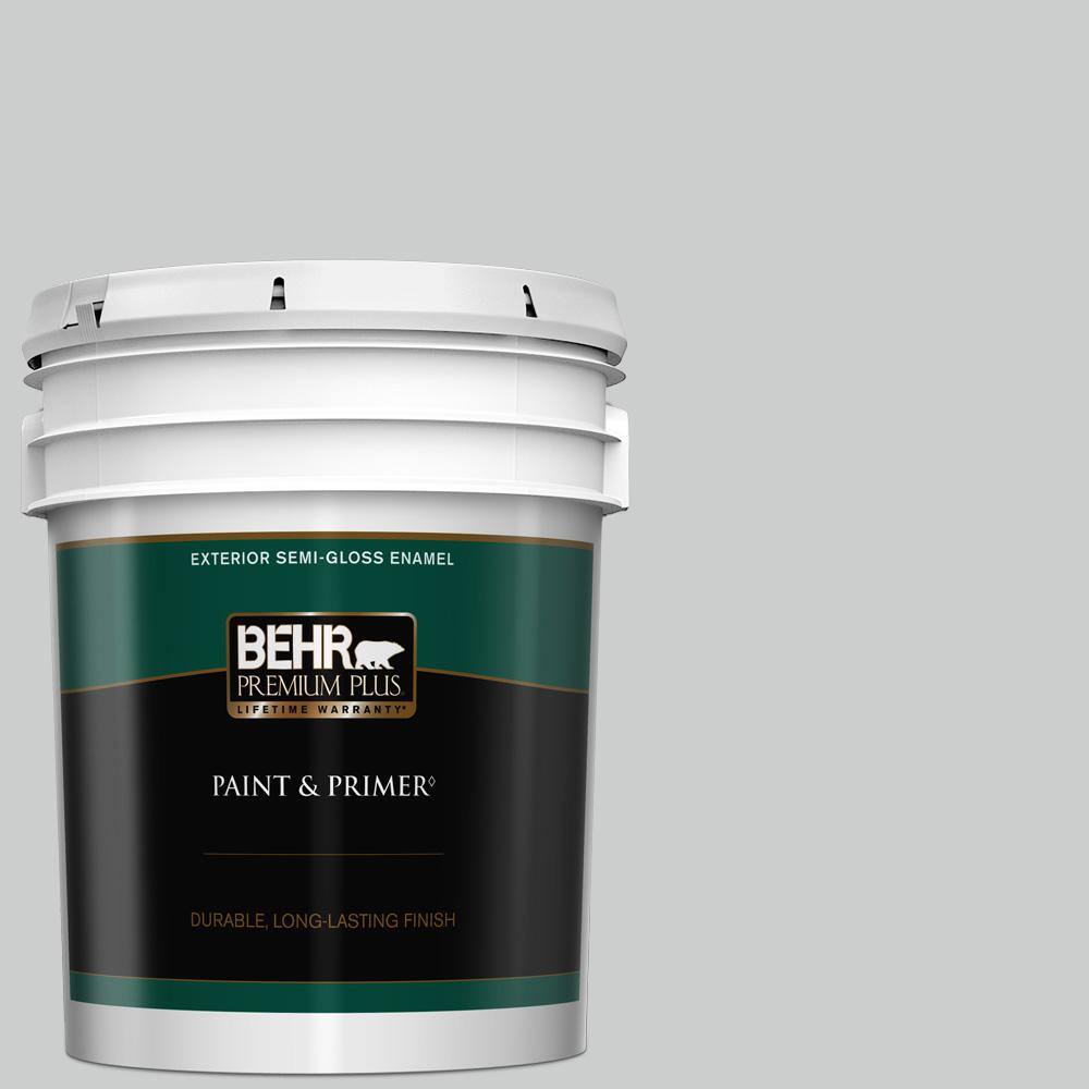 BEHR PREMIUM PLUS 5 gal. #PPU26-16 Hush Semi-Gloss Enamel Exterior ...