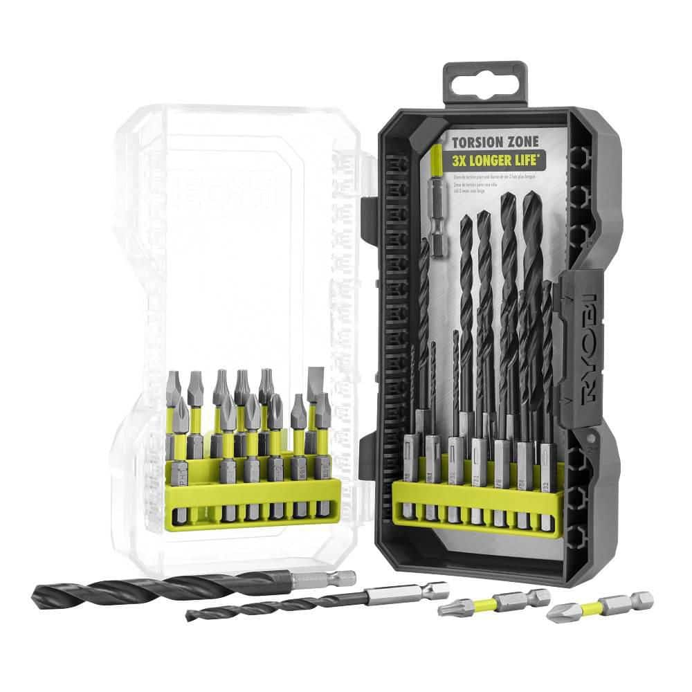 RYOBI Black Oxide Impact Drill and Drive Drill Bit Set (28-Piece ...