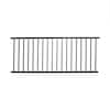 WESTBURY 84 in. x 36 in. Textured Black Aluminum Tuscany Stair Railing ...