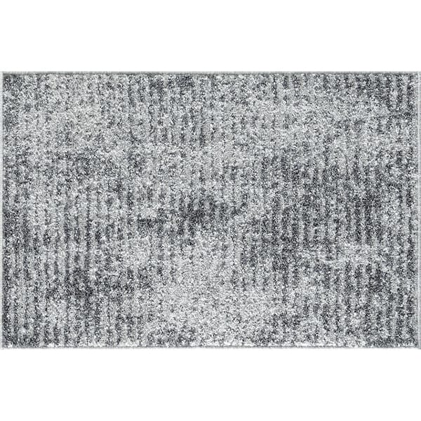 Tayse Rugs Maya Abstract Gray 2 ft. x 3 ft. Indoor Area Rug MAY1009 2x3 ...
