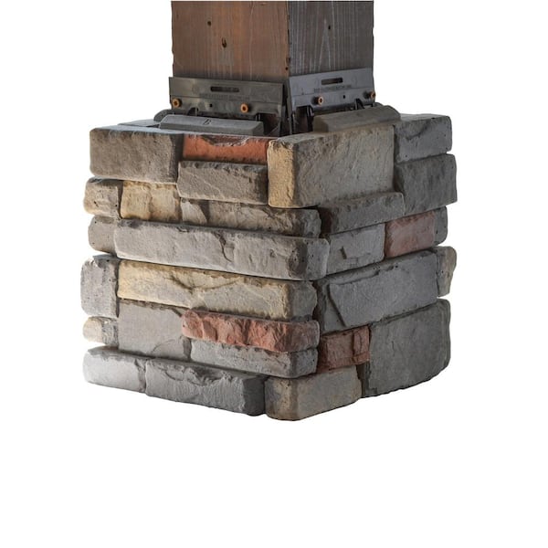 M-Rock P-Series 12 in. W x 6 in. L Multi Manufactured Stone Column Wrap ...