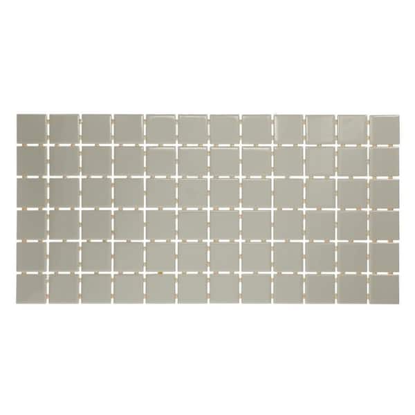 Daltile Restore Natural Gray 4 in. x 4 in. Glazed Ceramic Mosaic Sample ...