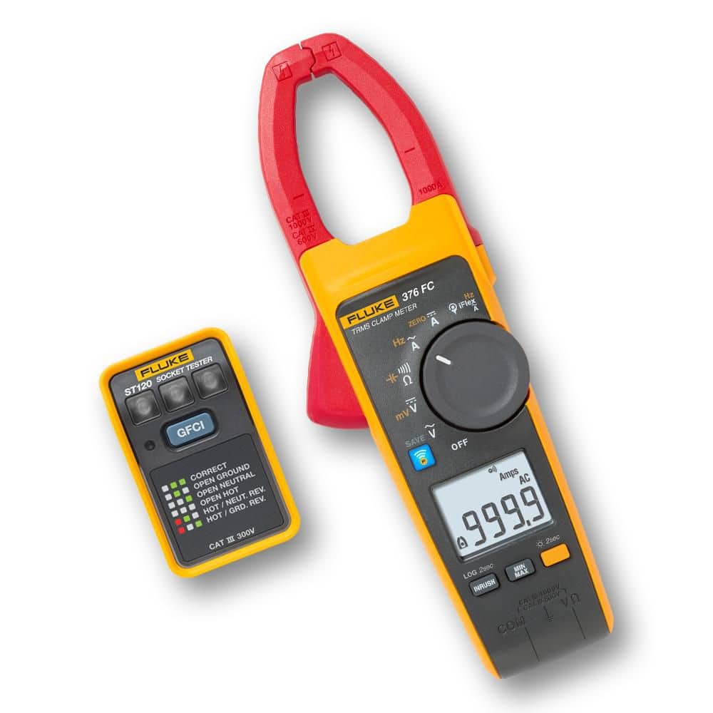 FLUKE 375 Clamp Meter and ST120 Socket Tester 6050411 - The Home Depot