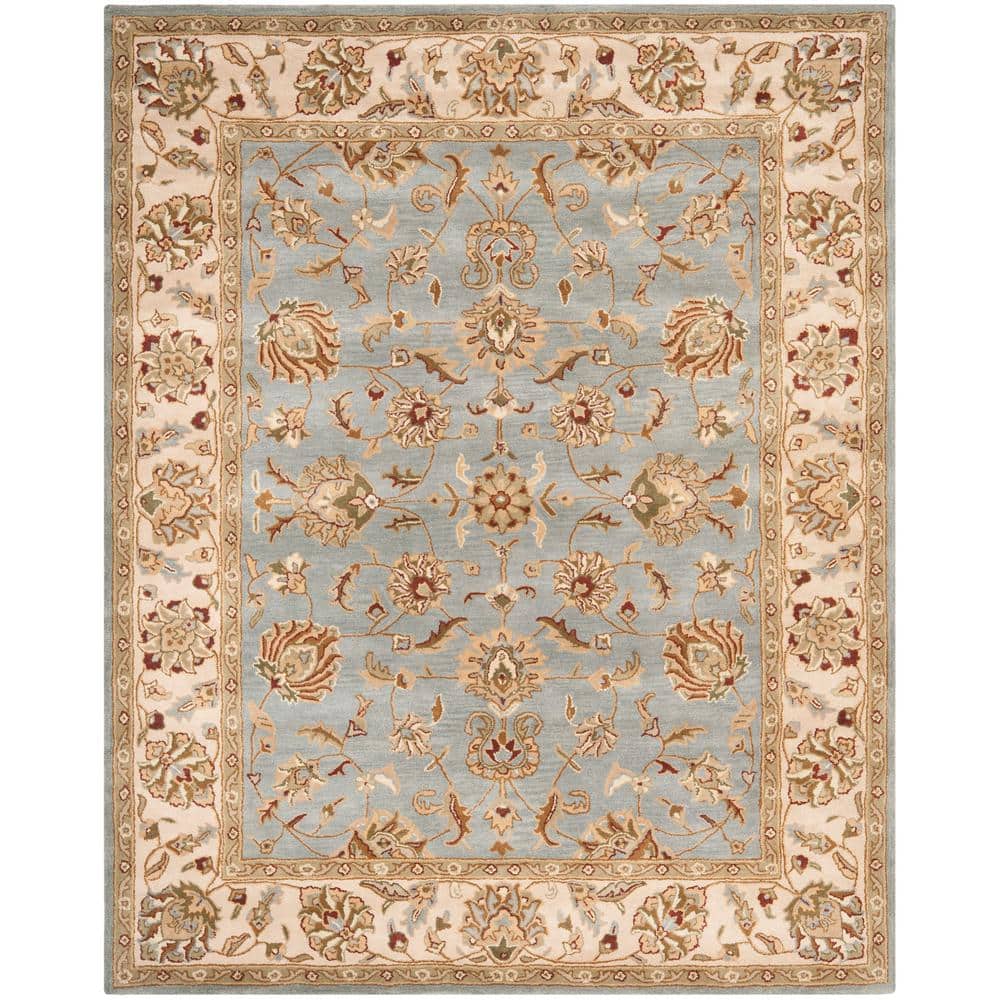 SAFAVIEH Royalty Blue/Beige 8 ft. x 10 ft. Border Area Rug ROY343B-8 ...