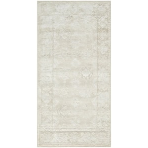 Nourison Dekor Ivory Beige 8 ft. x 10 ft. Medallion Traditional Area ...