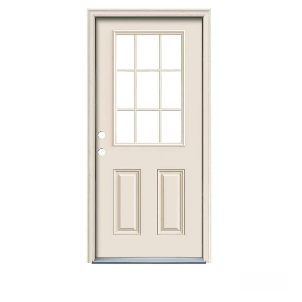 Reviews for JELD-WEN 32 in. x 78 in. 9 Lite Primed Fiberglass Prehung ...