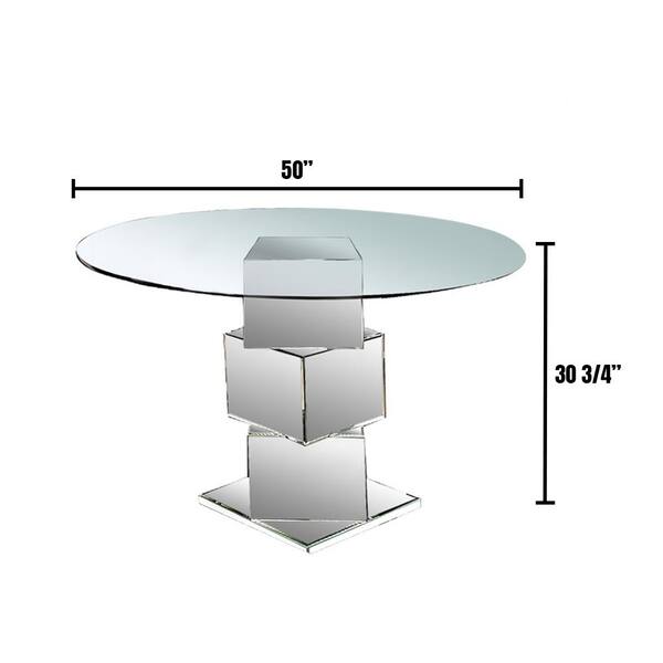 William's Home Furnishing Lizzy Silver Dining Table CM3384RT-TABLE ...