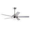 Edvivi 52 in. Integrated LED Indoor Brushed Nickel 5-Blade Ceiling Fan ...