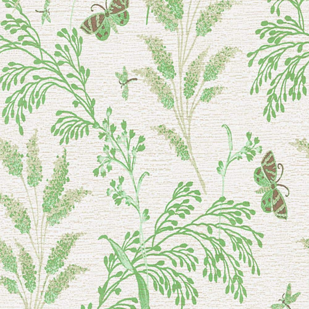 ilemong Green Leaf PVC Peel and Stick Wallpaper Roll (Covers 28.74 sq ...
