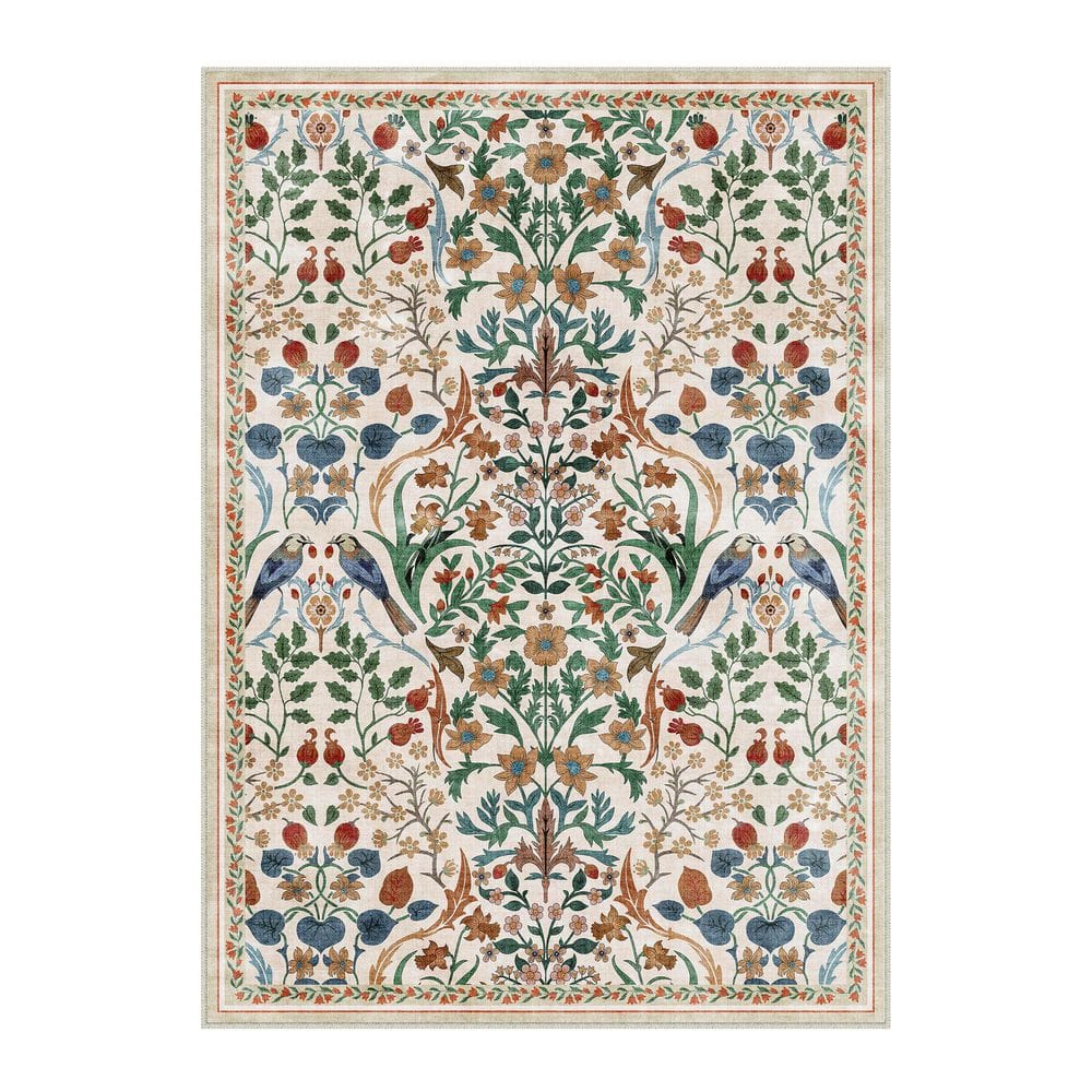 HaiiMeid Spring 9 ft. X 12 ft. Beige Floral Area Rug X25IU0051H-291 ...