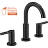 Delta Nicoli J-Spout 8 in. Widespread 2-Handle Bathroom Faucet in Matte ...