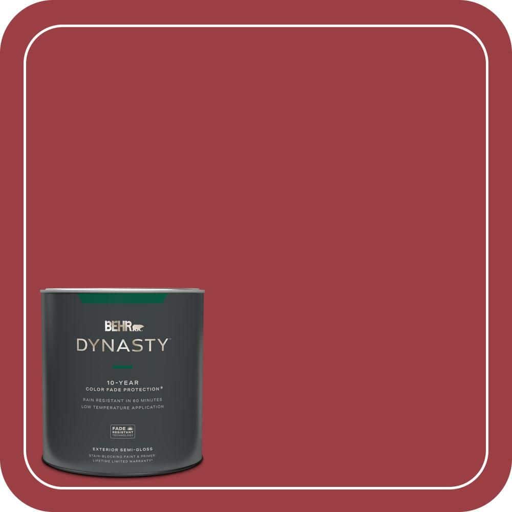 BEHR DYNASTY 1 qt. #QE-06 Reddest Red Semi-Gloss Exterior Stain ...