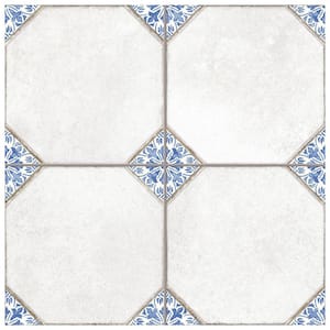 Merola Tile Manises Decor Cuero 13-1/8 in. x 13-1/8 in. Ceramic Floor ...