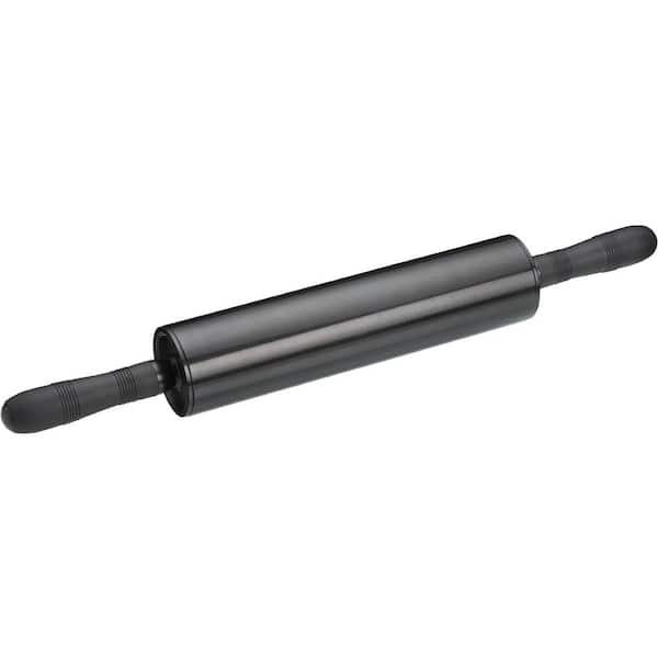 Adrinfly Non-Stick Revolving Rolling Pin, Metal, Black, 46 cm ...