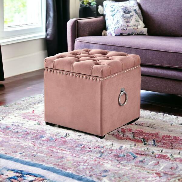 Blush ottoman storage store
