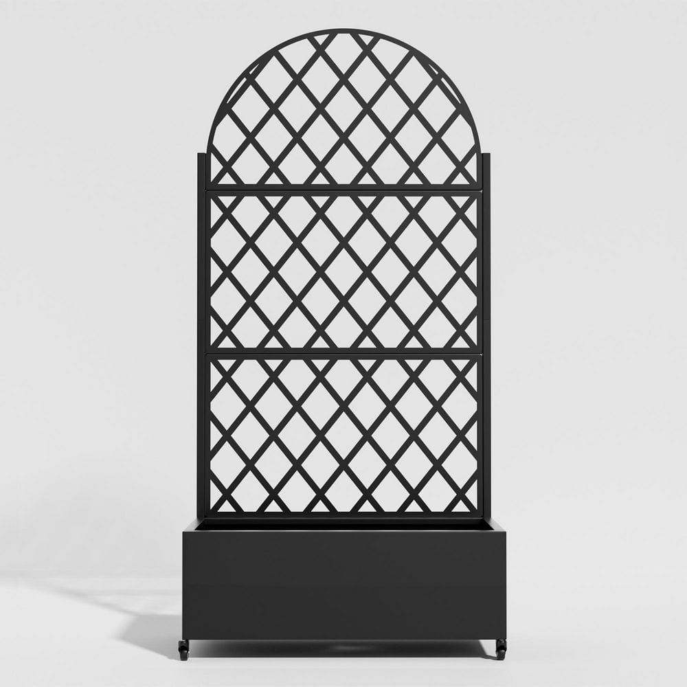 PexFix 16 in. L x 35.4 in. W x 12 in. H 113 qts. Black Metal Planter ...