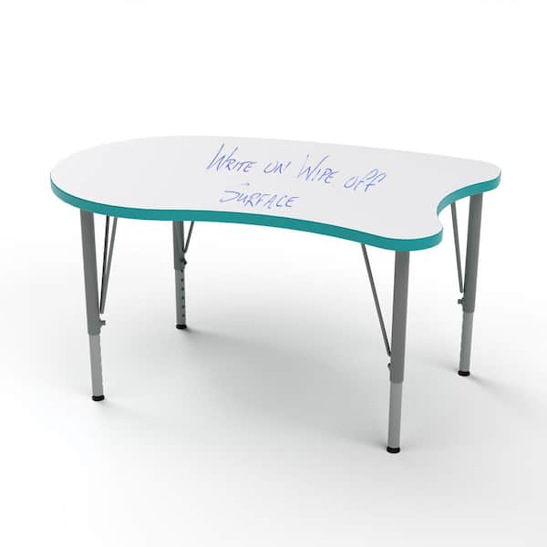 TOT MATE Versa Desk Curve Laminate Large Surface Adjustable Kids Desk ...