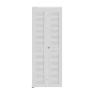 GOLDENPOLEY 60 in. x 78.75 in. (Double 30 in.) Louver/Louver Solid Core ...