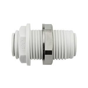 John Guest 1/4 in. Push-to-Connect Bulkhead Fitting (10-Pack) PP1208W