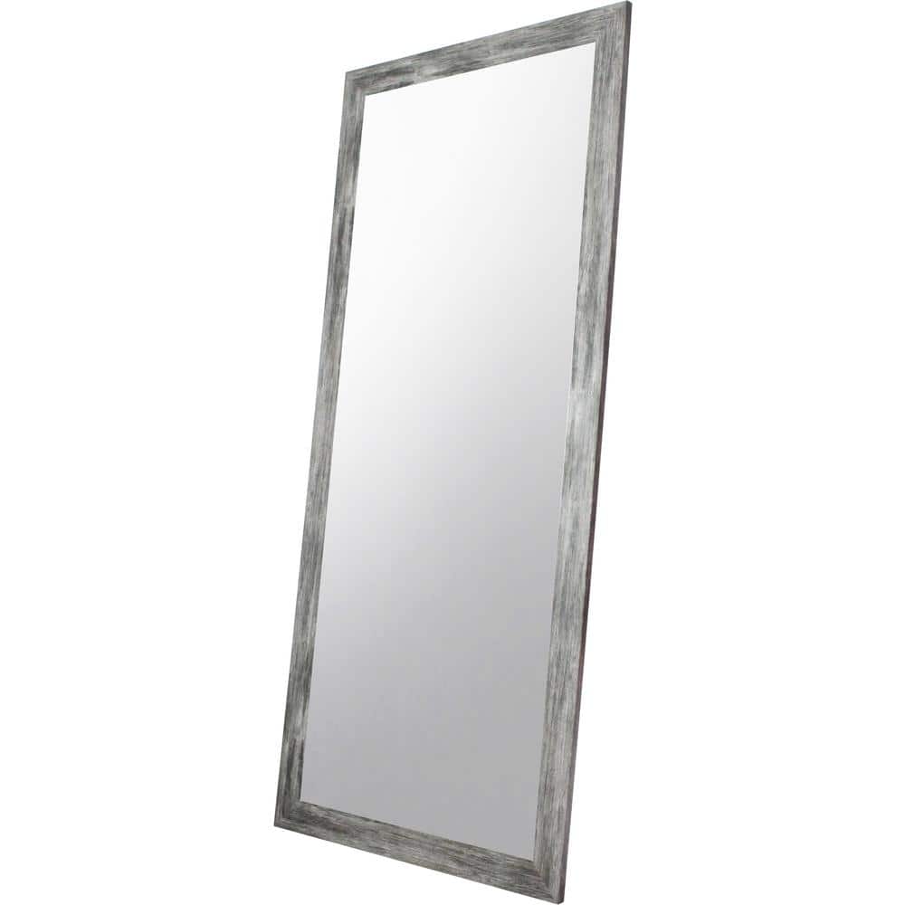 Oversized Gray Composite Rustic Mirror (65.5 in. H X 30.5 in. W) VV064 ...