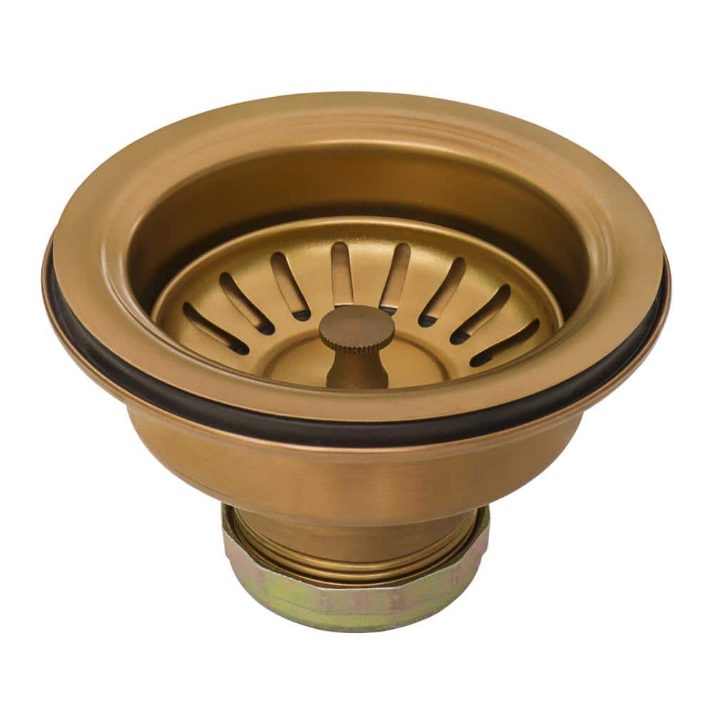Ruvati 3.5 in. Kitchen Sink Strainer Drain Assembly in Copper Tone ...