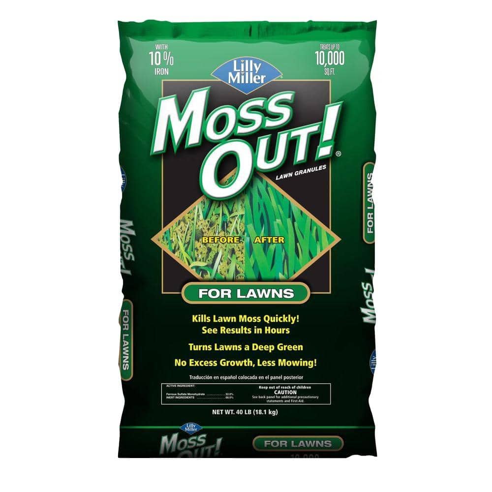 Moss Out! 40 lb. 10,000 sq. ft. Lawn Moss Killer Granules 100517153 ...