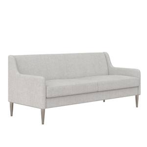 CosmoLiving by Cosmopolitan Virginia 75 in. Light Gray Linen 3 Seat ...