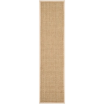 SAFAVIEH Natural Fiber Tan/Beige 9 ft. x 12 ft. Border Area Rug NF114A-9