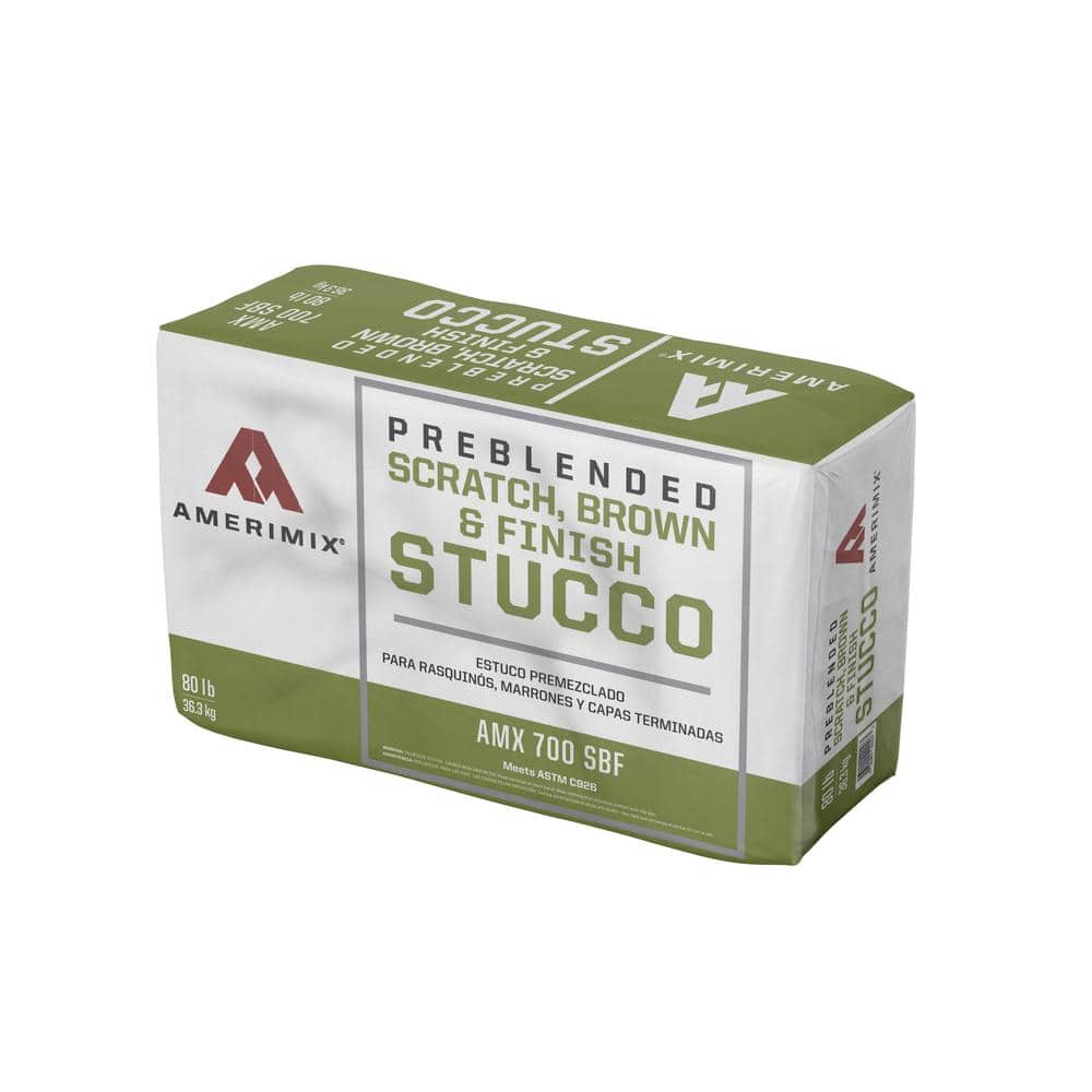 AMERIMIX 80 lb. SI 700 Pre-Blended Stucco Mix 62400001 - The Home Depot