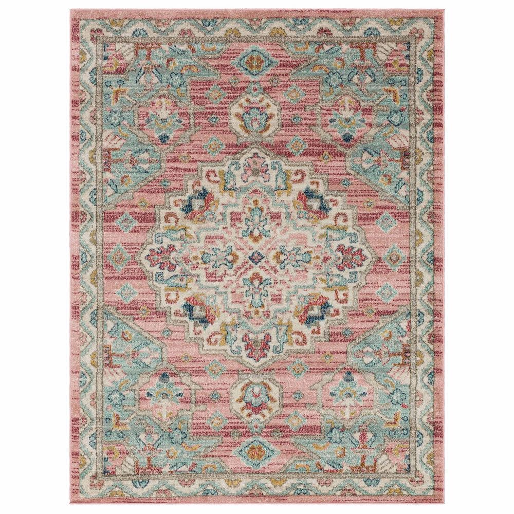 Mohawk Home Laughton Pink 3 ft. 3 in. x 5 ft. Area Rug 848149 - The ...