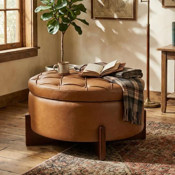Storage - Round - Ottomans - The Home Depot